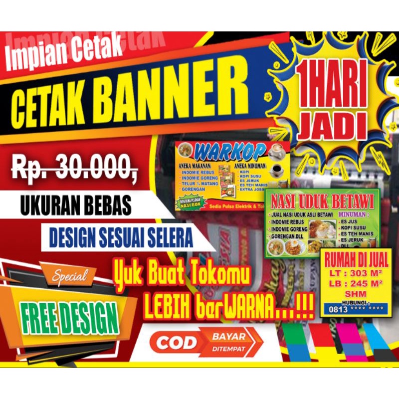 Jual Spanduk | BANNER | Custom | Banner | Free Design|Baliho|MMT|Banner|Plang Iklan|Cetakan ...