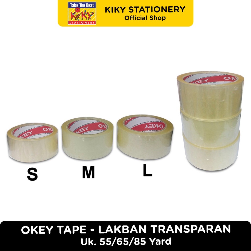 Jual OKEY Tape Transparan / Lakban Bening Transparan (1 Pcs) | Shopee ...