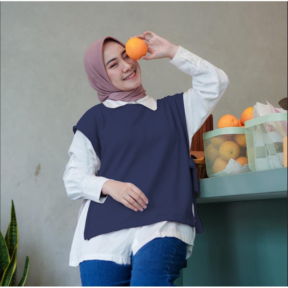 Jual ROMPI WANITA WARNA NAVY/COKSU/ABU/UNGU- Kimmy Vest / Vesca Vest ...