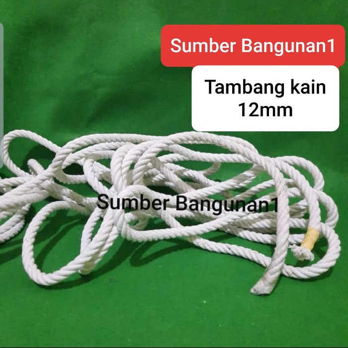 Jual Tambang kain 12mm tali tambang besar putih tali ikat | Shopee ...