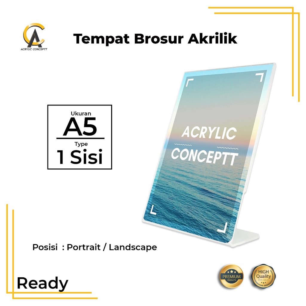 Jual Tempat Brosur A5 / Tempat Brosur Akrilik A5 / Tempat Brosur ...