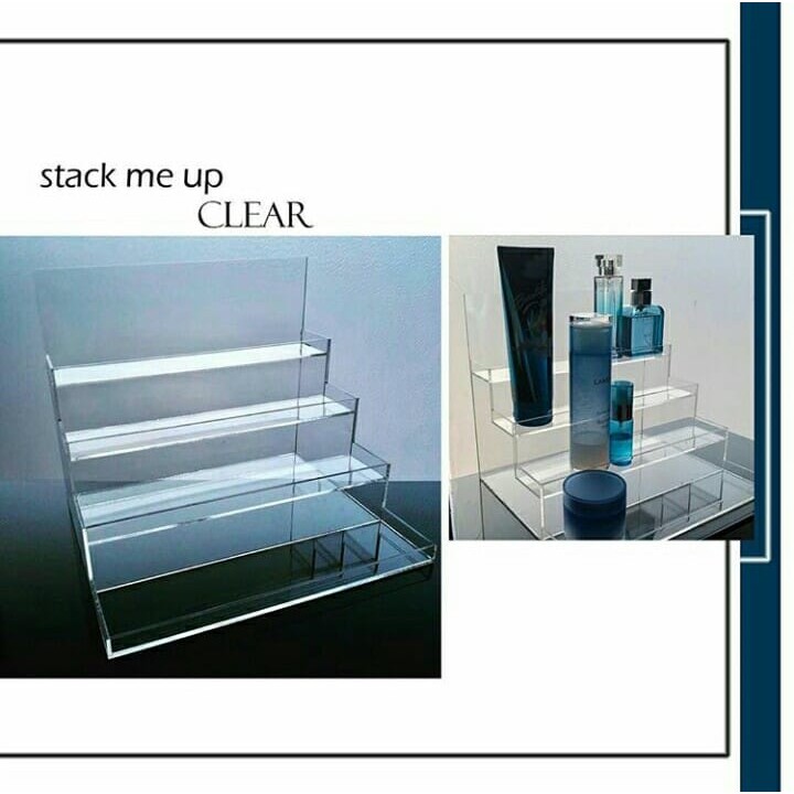 Jual Rak Acrylic Tempat Parfum 4 Susun / Dispay Parfum / Rak Parfum ...