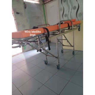 Jual Stretcher Ambulance SS | Brankar Dorong Ambulance Stainless Steel ...