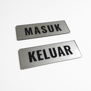Jual SIGN AKRILIK Penunjuk - MASUK KELUAR - Signage Cafe/Resto 14.5cm x ...