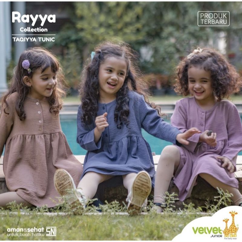 Jual New Product | Velvet Junior Rayya Collection TAQIYYA Tunic | Dress ...