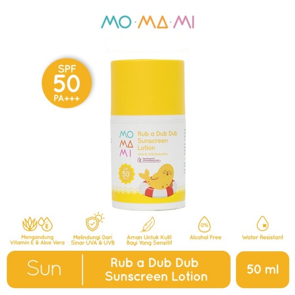 Jual Momami Rub A Dub Sunscreen Lotion 50ml | Shopee Indonesia
