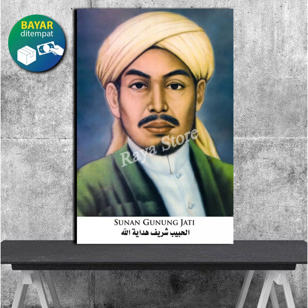 Jual HIASAN DINDING KAYU POTO SUNAN GUNUNG JATI / POSTER WALISONGO / POSTER HABIB / POSTER ULAMA ...