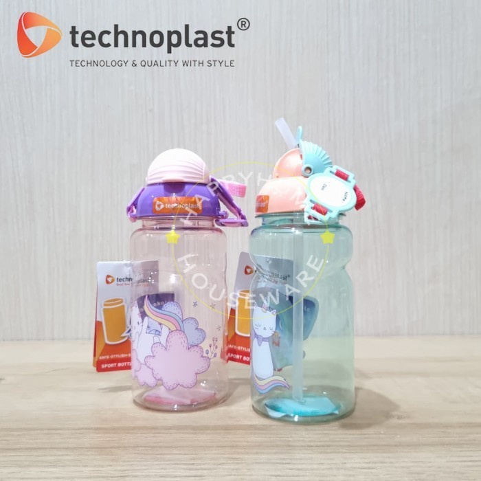 Jual Technoplast Howdy Cat Bottle Sport 560Ml | Botol Air Minum + Tali ...