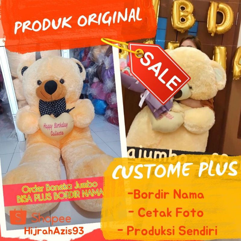 Jual CUSTOME BONEKA SUPER JUMBO PART 2| Ukuran boneka 1,5 METER BISA ...