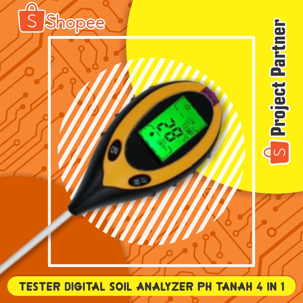 Jual Tester Digital Soil Analyzer Tester Meter Alat Ukur pH Tanah 4 in ...