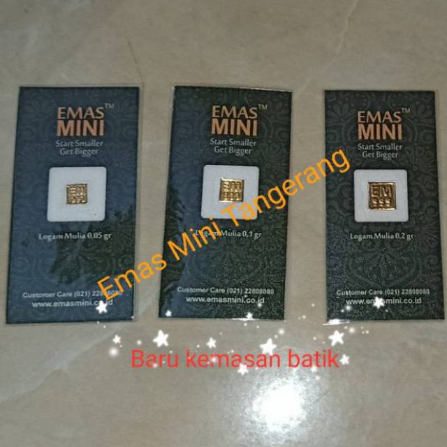 Emas Mini 0.2gr / logam mulia / emas batangan 24K + Kwitansi Asli ...