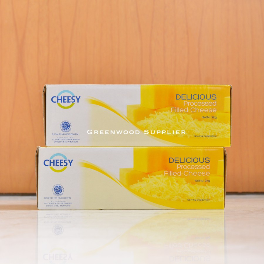 Jual Cheesy Delicious Cheddar Cheese - 2KG | Shopee Indonesia