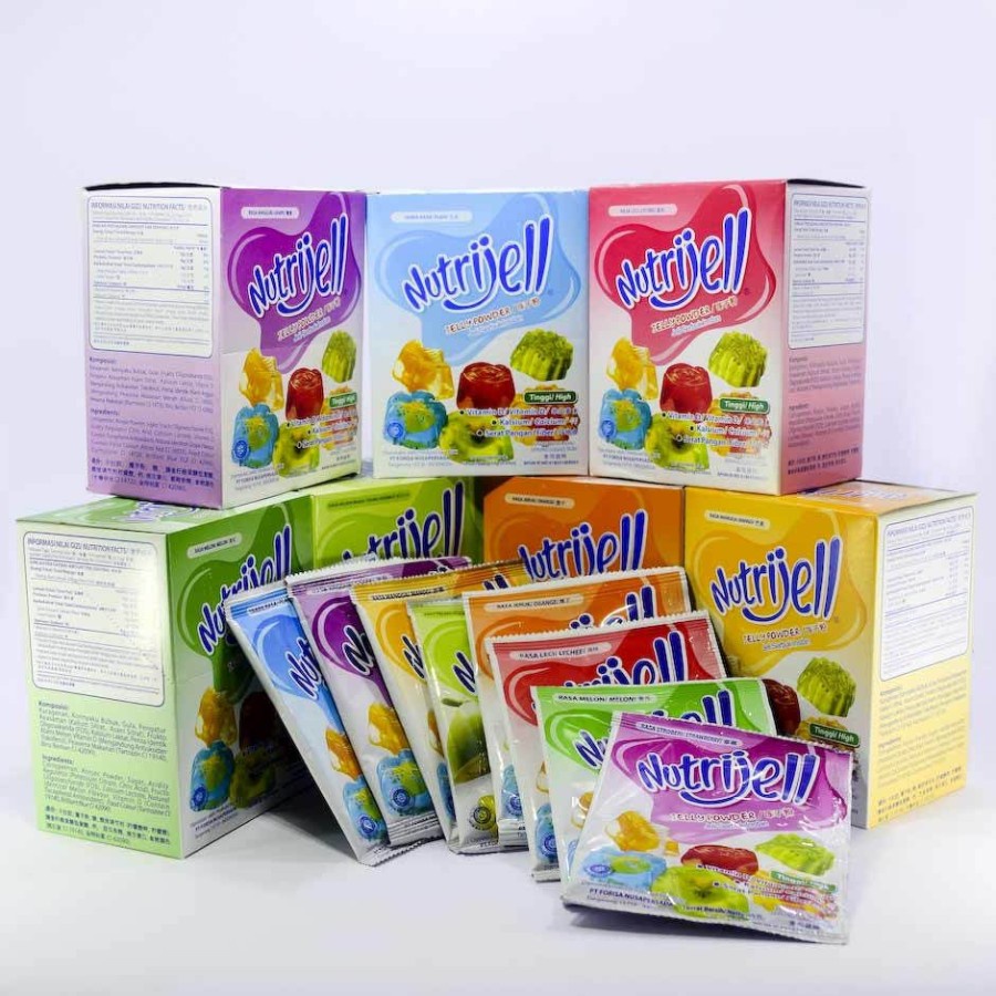 Jual (BOX) NUTRIJELL VARIAN BUAH NUTRIJEL RASA BUAH COKLAT PLAIN ALL ...