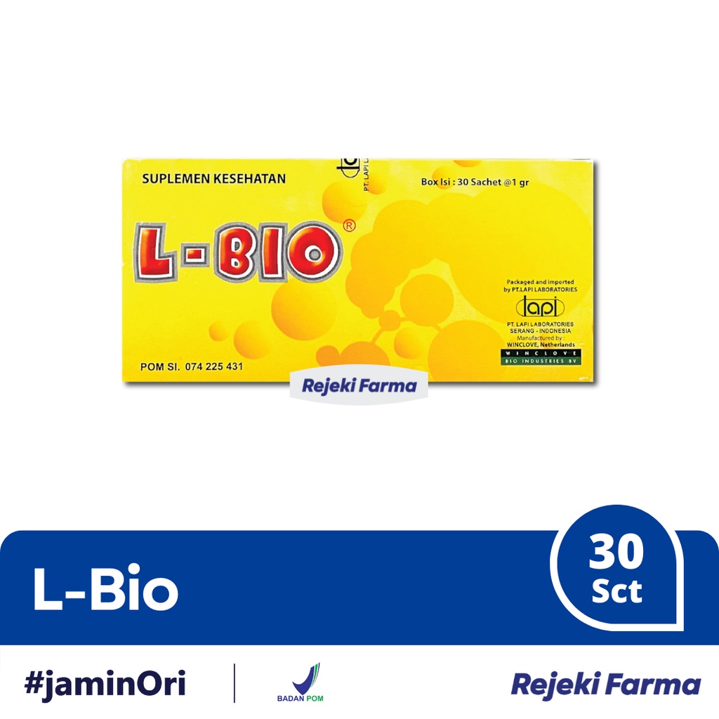 Jual L-Bio Lapi 1 Box isi 30 Sachet - LBio / L Bio Suplemen Pencernaan ...