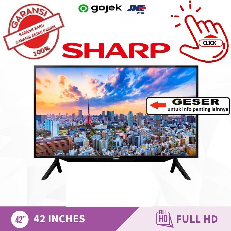 Jual SHARP LED TV 42 Inch FHD 2T C42BB1i RESMI SHARP | Shopee Indonesia