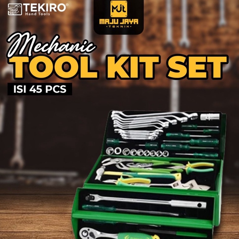 Jual TEKIRO Tool Kit 45 Pcs Mechanic Tool Kit 45 pcs Tekiro Tool Kit Set | Shopee Indonesia