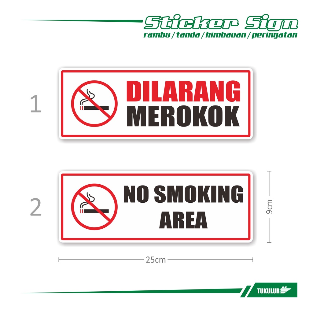 Jual STIKER TANDA SIGN HIMBAUAN PERINGATAN INFORMASI DILARANG MEROKOK ...