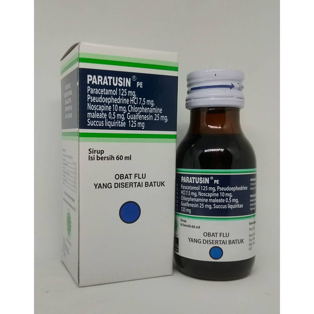 Jual Paratusin PE syrup isi 60mL - Obat Flu yang disertai batuk ...