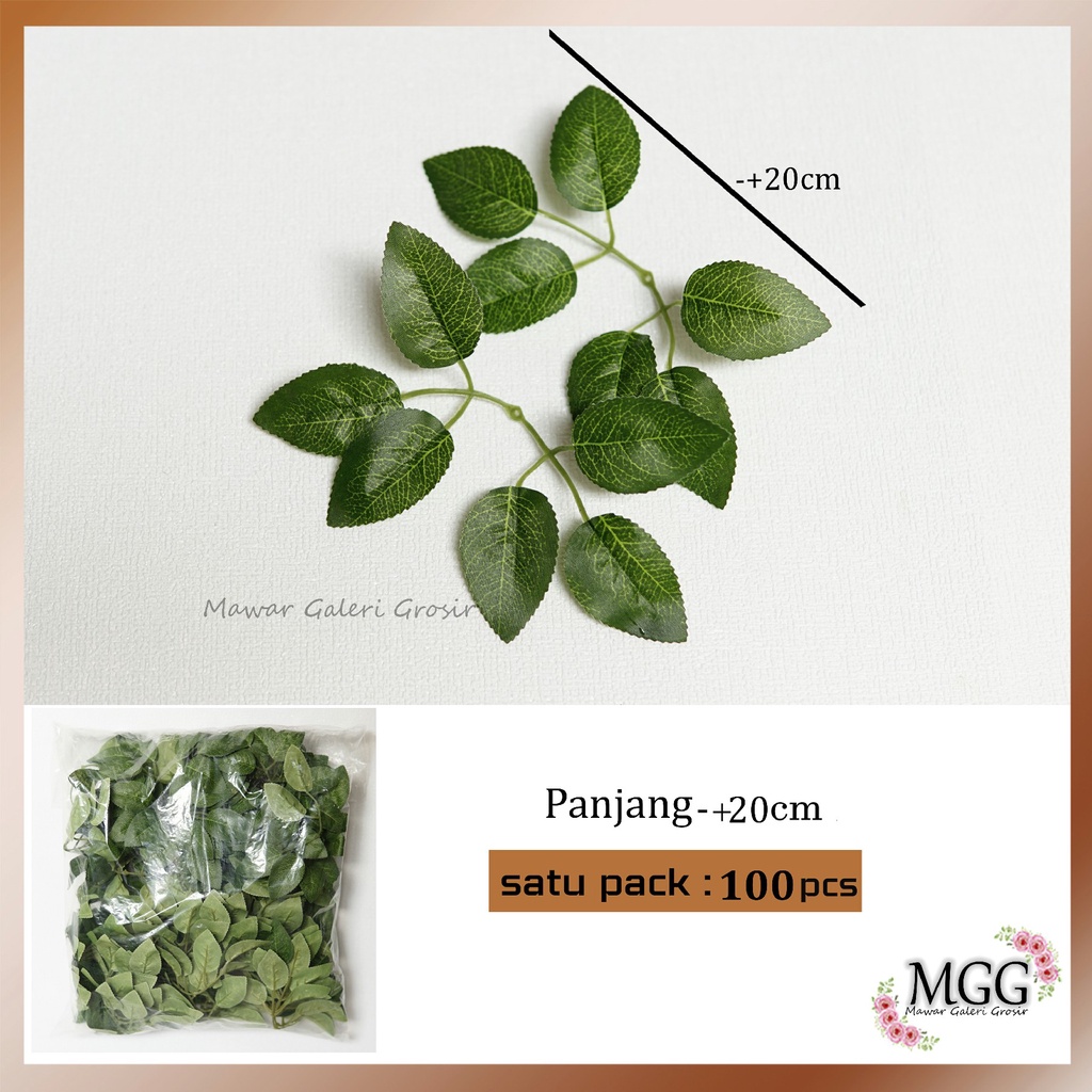 Jual Daun Rose Premium X2 (1 Pack : 100 pcs) / Daun Bunga / Daun ...