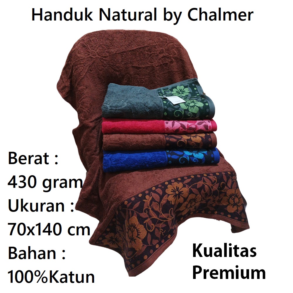 Jual Handuk Natural Premium Motif Bahan Katun 70 x 140 cm Best Seller ...