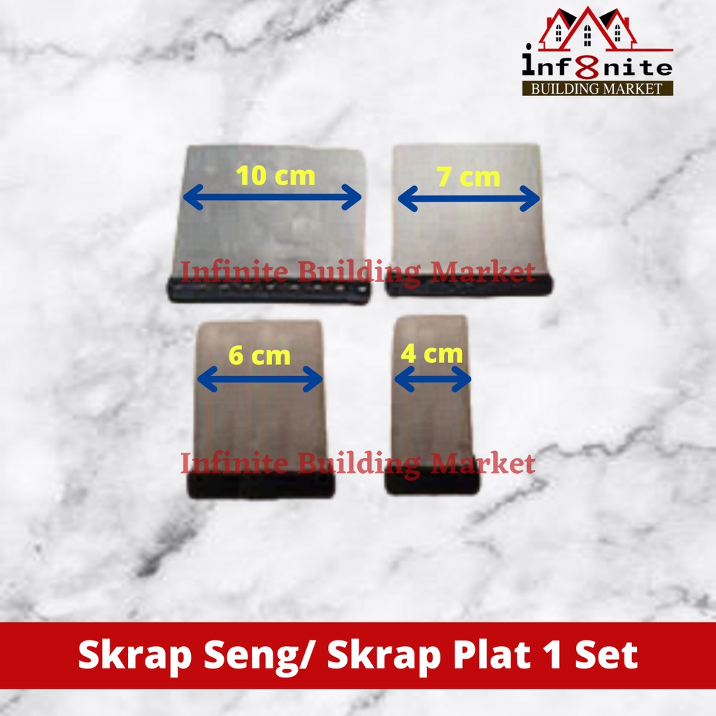 Jual Skrap Seng 1 Set Kape Seng Isi 4 Scrap Scrapper Besi Sekrap Plat ...