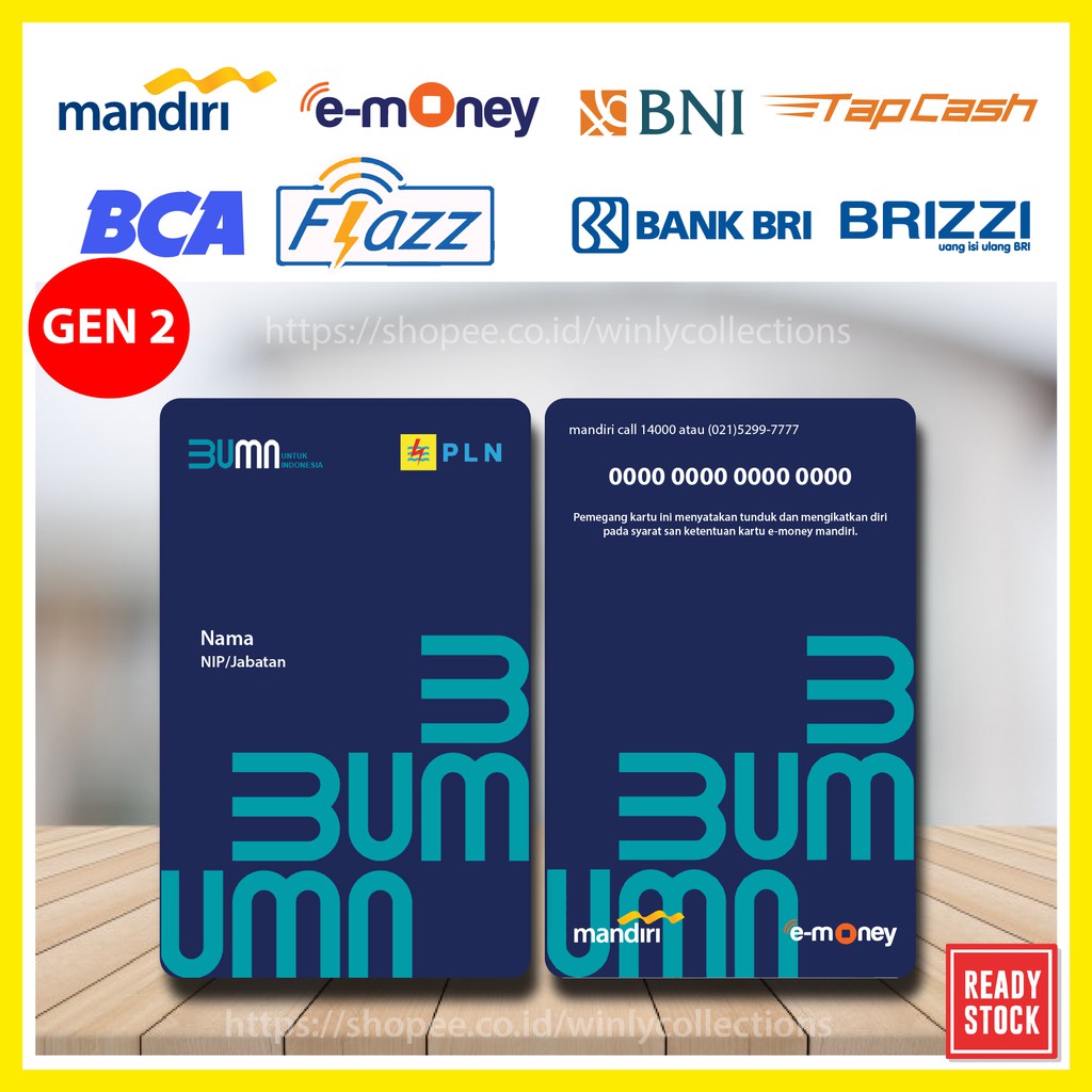 Jual KARTU E MONEY E TOLL NEW ID CARD PLN EMONEY MANDIRI BCA FLAZZ BNI ...