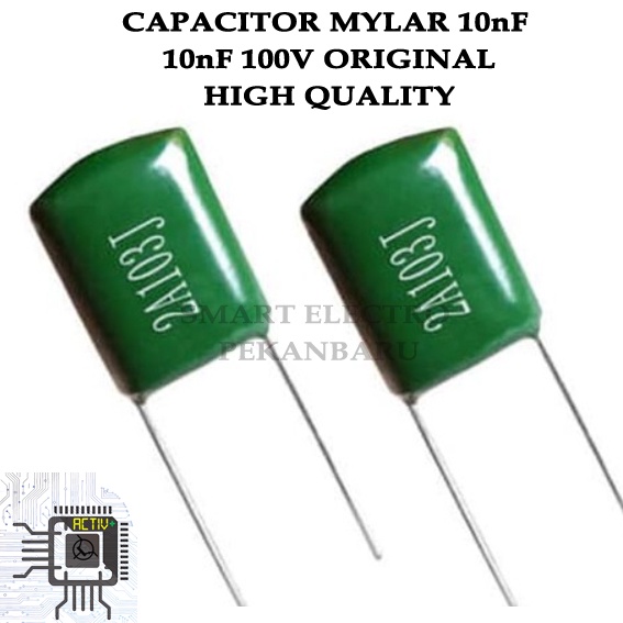 Jual ORIGINAL 10nF 100V KAPASITOR MILAR 2A103J 10 nF 100V KAPASITOR ...