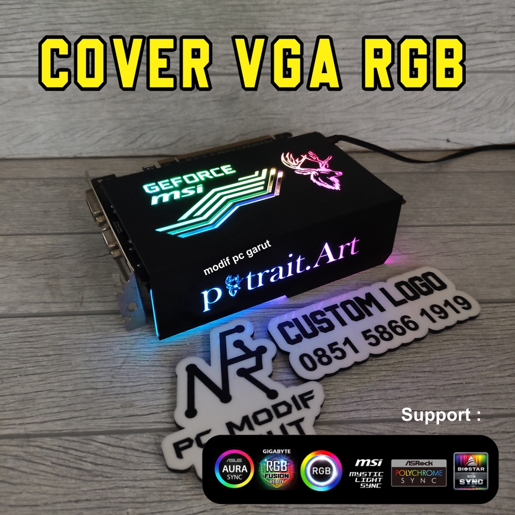 Jual VGA COVER GPU BACKPLATE LOGO CUSTOM LED RGB | Shopee Indonesia