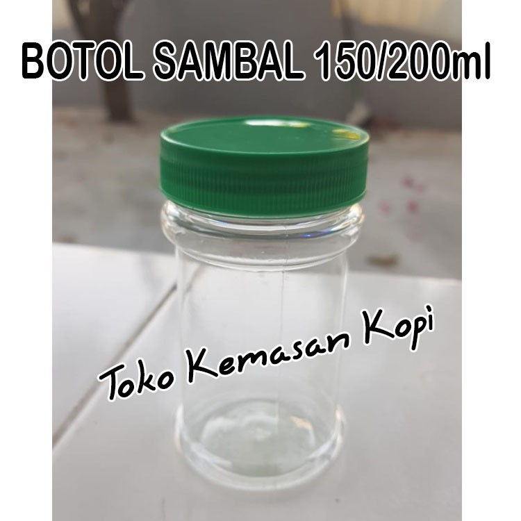 Jual 150ml/200ml BOTOL SAMBAL PLASTIK ISI 10PCS TOPLES SAMBEL LADA+FOIL ...