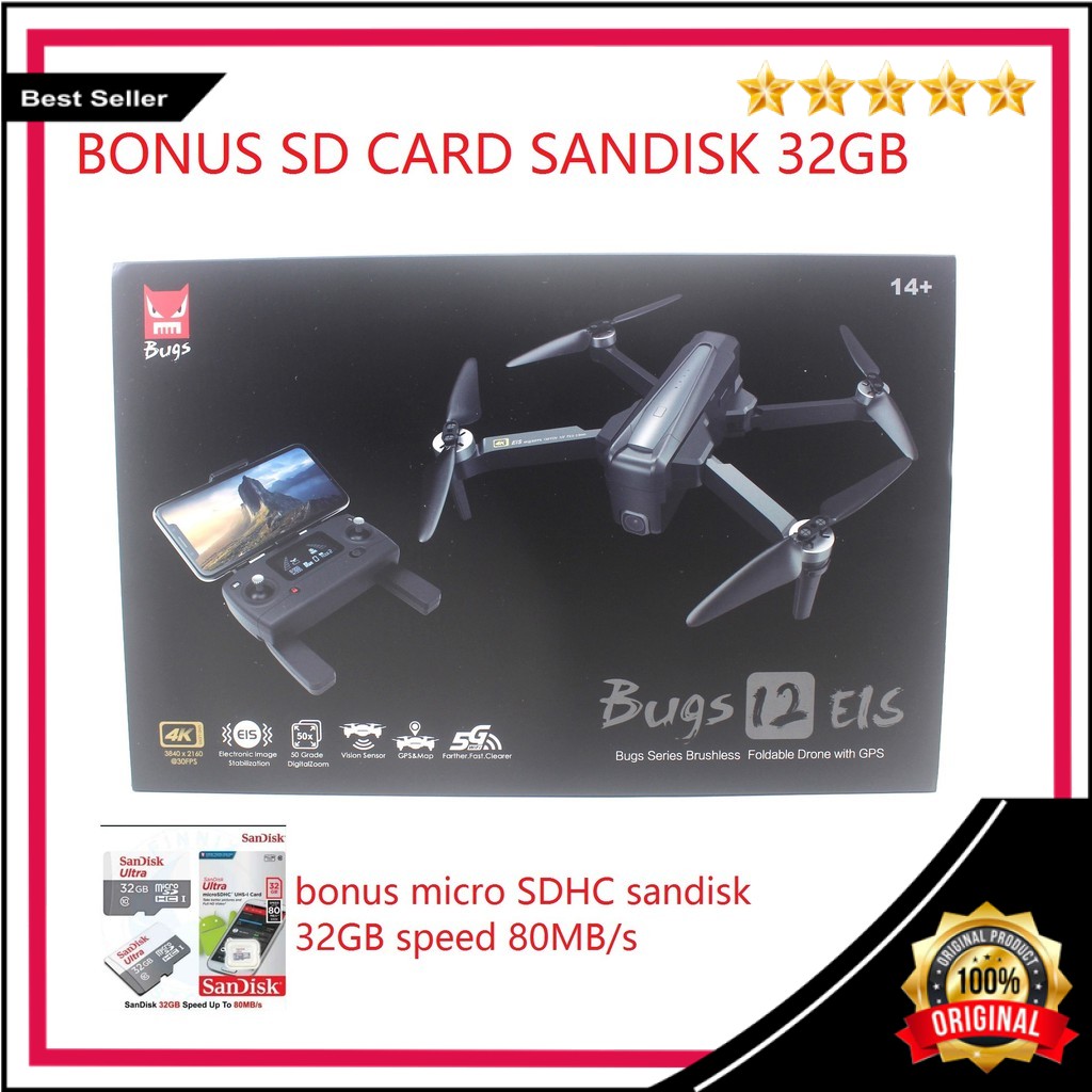 Jual ORIGINAL drone MJX B12 EIS 5G 4K digital zoom GPS brushless motor 22 menit | Shopee Indonesia