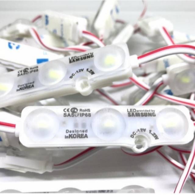 Jual LAMPU LED SAMSUNG modul 5730 smd 12v DC 3 mata 12v volt modul ori ...