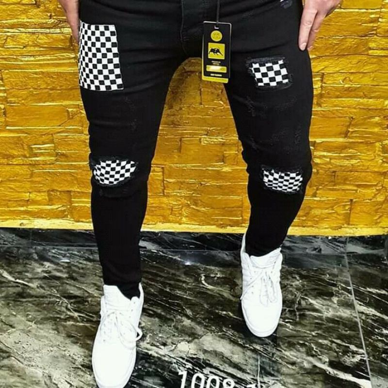 Jual ripped jeans hitam | Shopee Indonesia
