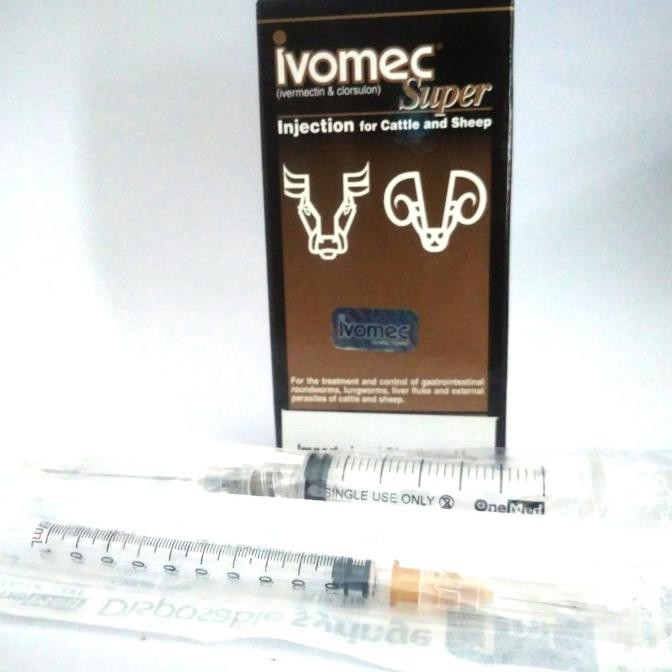 Jual ivomec super 50 ml original product obat hewan ternak plus bonus ...
