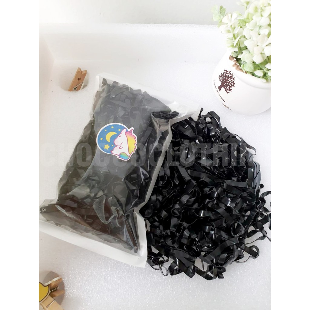 KARET RAMBUT HITAM / KARET JEPANG UKURAN BESAR 1 pack 10 gram | Shopee ...