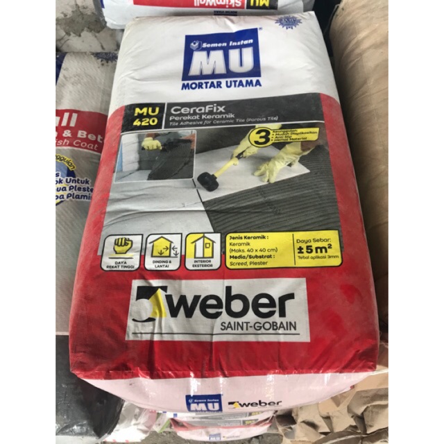 Jual Semen MU 200 . Semen mortar Acian Plesteran MU 200 40kg | Shopee ...