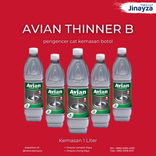 Jual Thinner Botol Avian B / Pengencer Cat Kemasan Botol 1 Liter | Shopee Indonesia