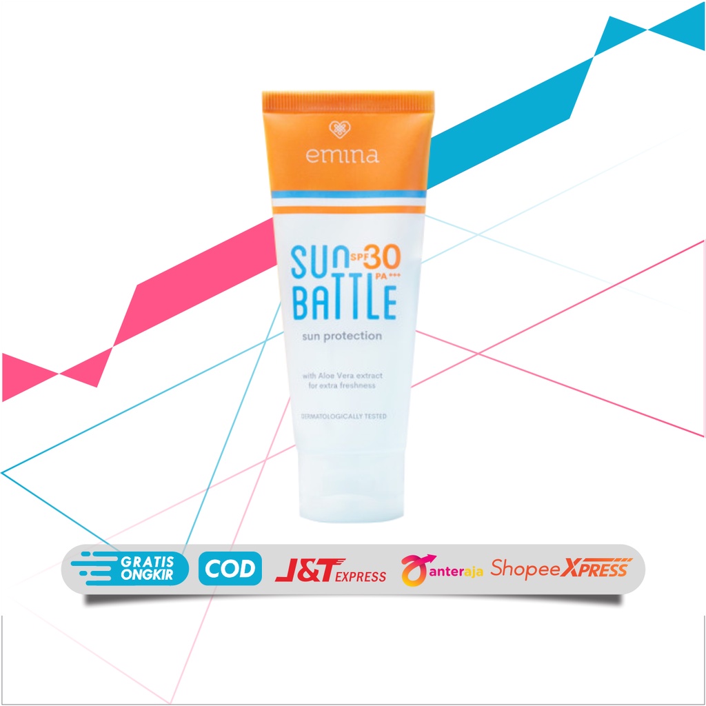 Jual Emina Sun Battle SPF 30 PA+++ Sun Protection 60ml | Shopee Indonesia