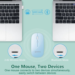 Jual Goojodoq M02 Mouse 2in1 Bluetooth & Wireless Dual Mode 2.4Ghz ...