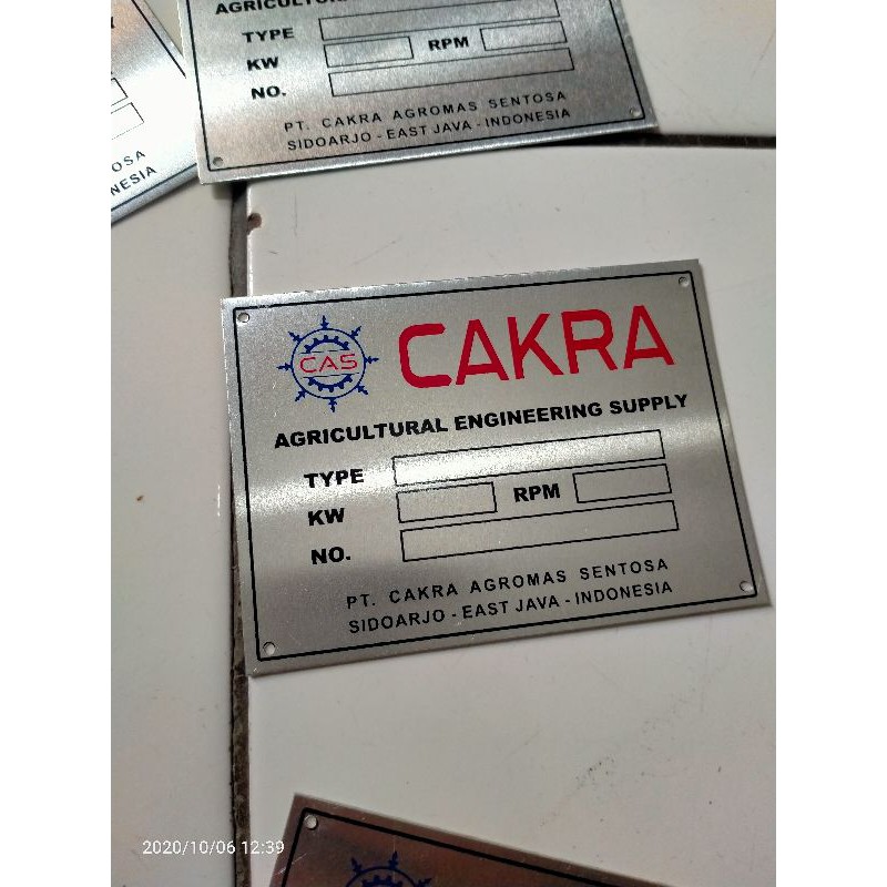 Jual Label Plat Aluminium Murah Custom | Shopee Indonesia