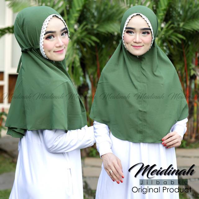 Jual Khimar Mariam renda - hijab renda tali - bergo tali - jilbab renda ...