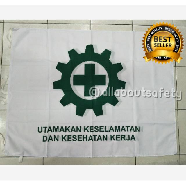 Jual Bendera k3 standar disnaker bendera safety utamakan keselamatan ...