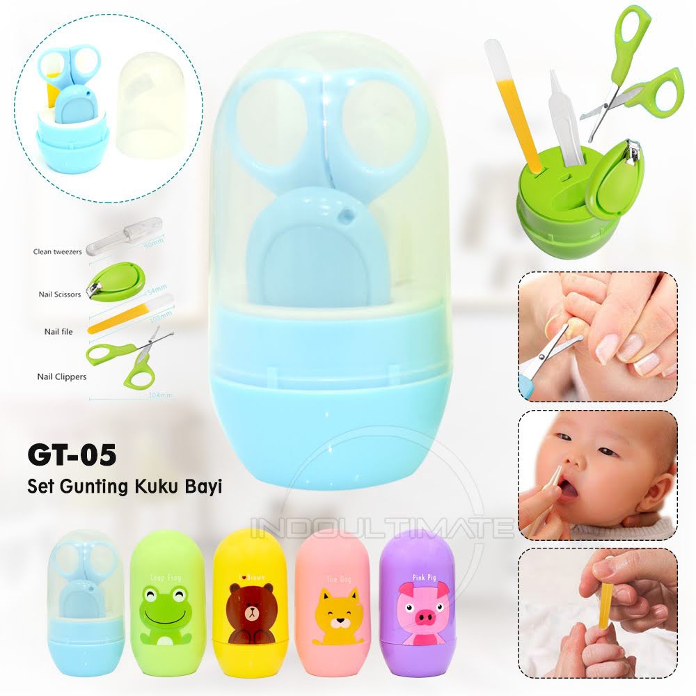 Jual 4in1 Set Gunting Kuku Bayi Anak GT-05 Baby Nail Clipper Set Potong ...