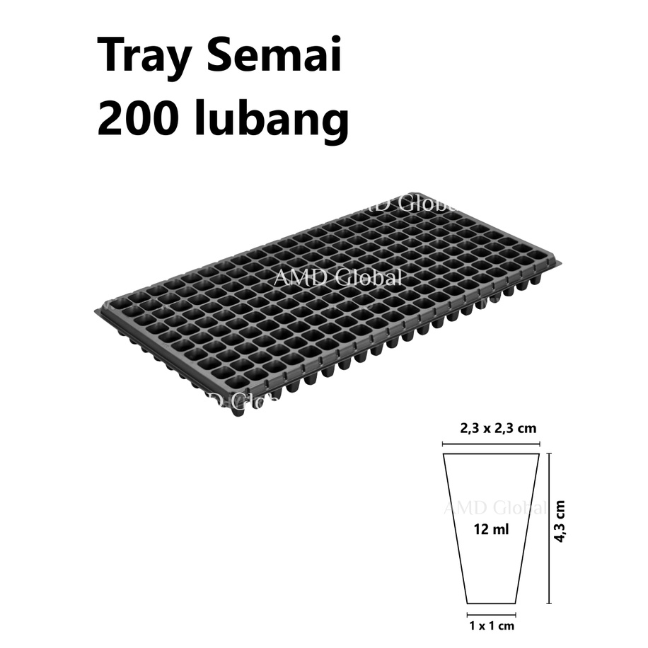 Jual Tray Semai / Seedling Tray 200 Lubang (Isi 2 pcs) Indonesia|Shopee ...