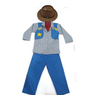 Jual BAJU COWBOY ANAK MOTIF KOTAK KOTAK BIRU KOSTUM COWBOYA ANAK WARNA ...