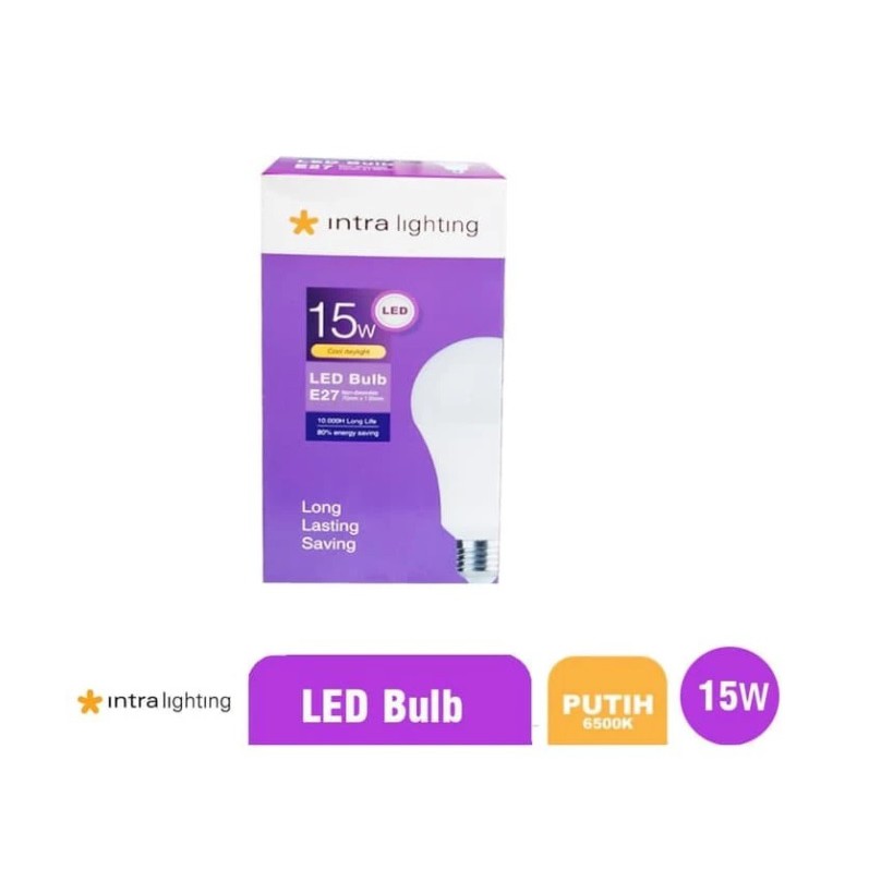 Jual Lampu / Bohlam Led Intra Lighting 15 Watt E27 - Putih (Quality Osram) Indonesia|Shopee ...