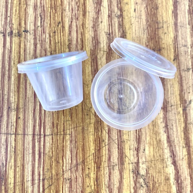 Jual Cup Sambal + tutup / Cup Plastik Mini / Cup Tester 30 ml (isi 50 ...