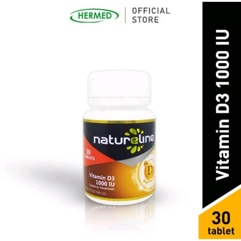 Jual NATURELINE VITAMIN D3 1000 IU ISI 30 TABLET | Shopee Indonesia