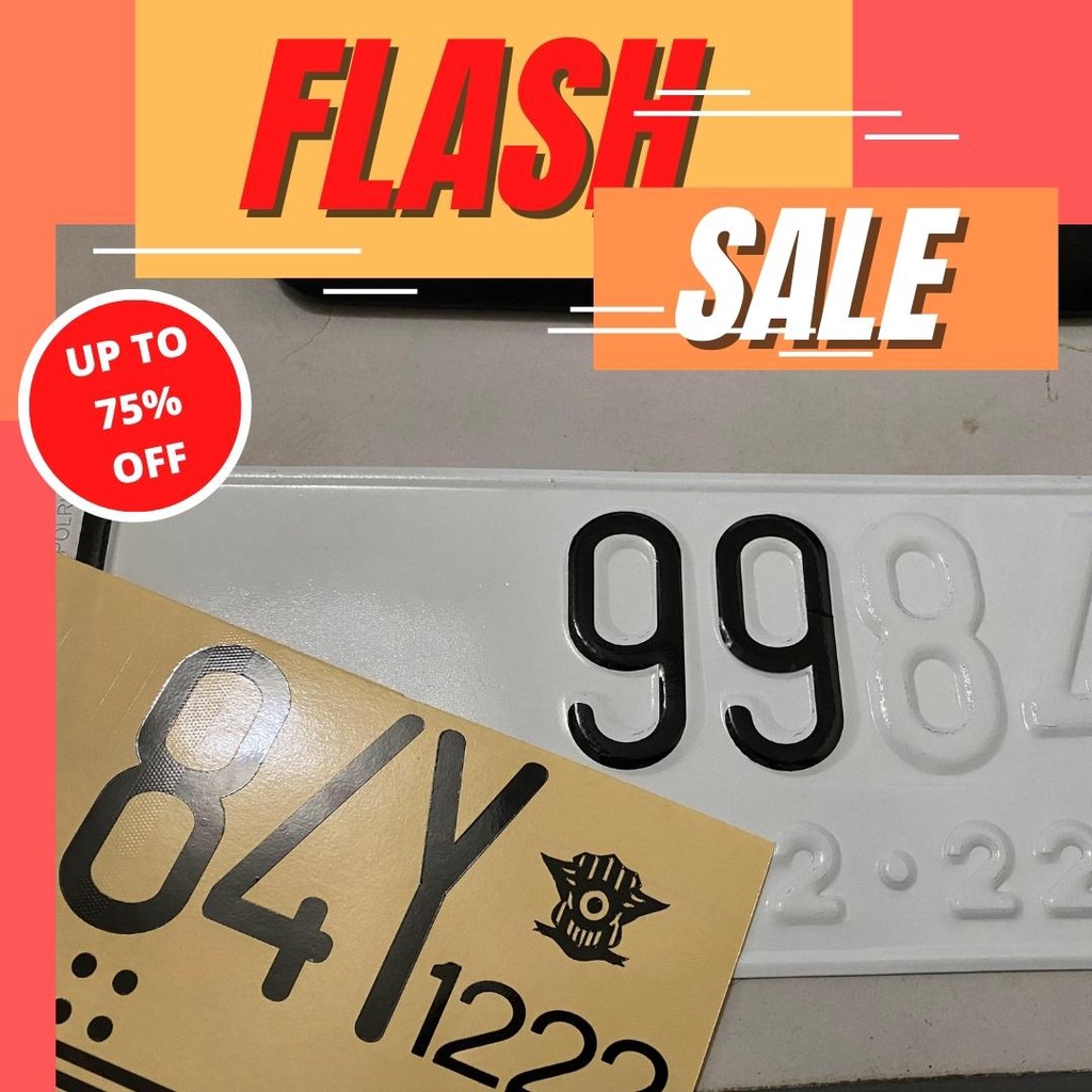Jual Sticker Huruf Angka Plat Nomor Motor Mobil Rapi Awet Tahan Lama ...
