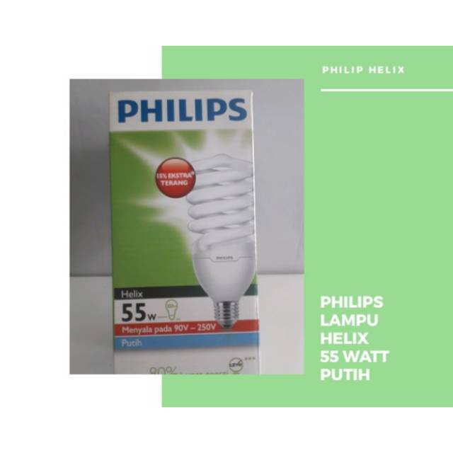 Jual Philips lampu helix 55 Watt Putih | Shopee Indonesia