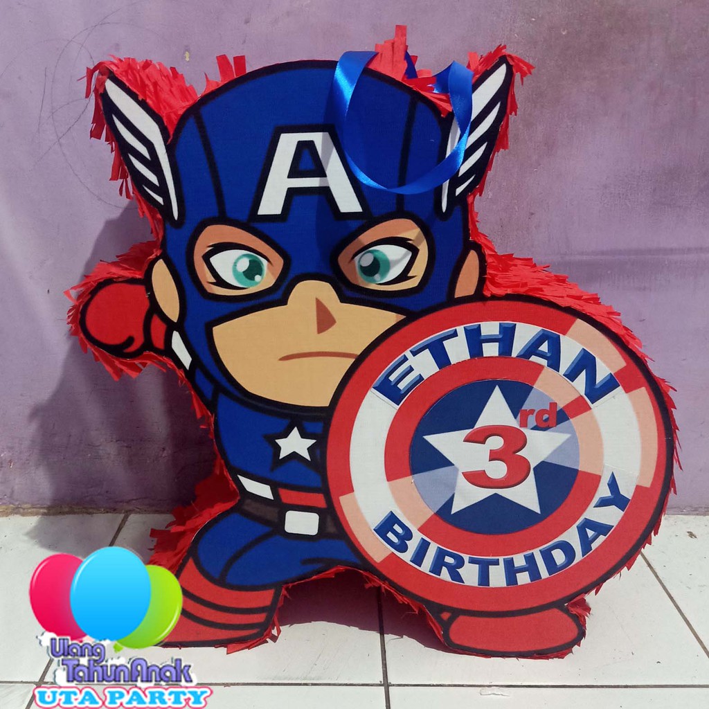 Jual Pinata Captain America / Pinata Ulang Tahun / Pinata Custom ...
